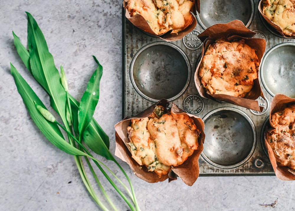 Wild Garlic Savoury Muffins Homemade Recipe